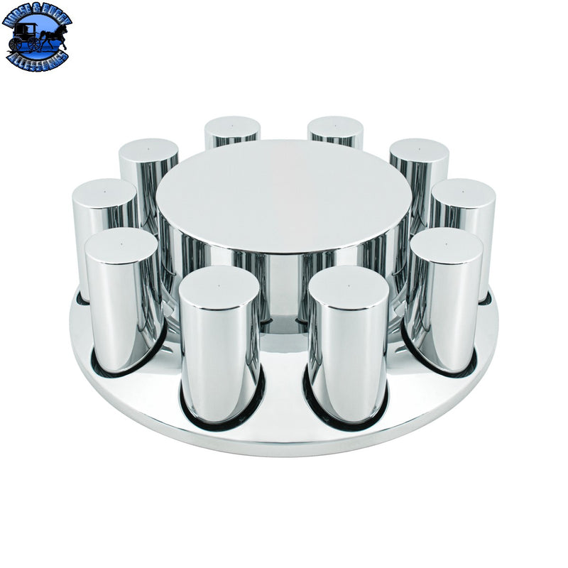 UP-10383 Chrome Plastic Flat Top Axle Cover Combo Kit With 33mm X 4-1 ...