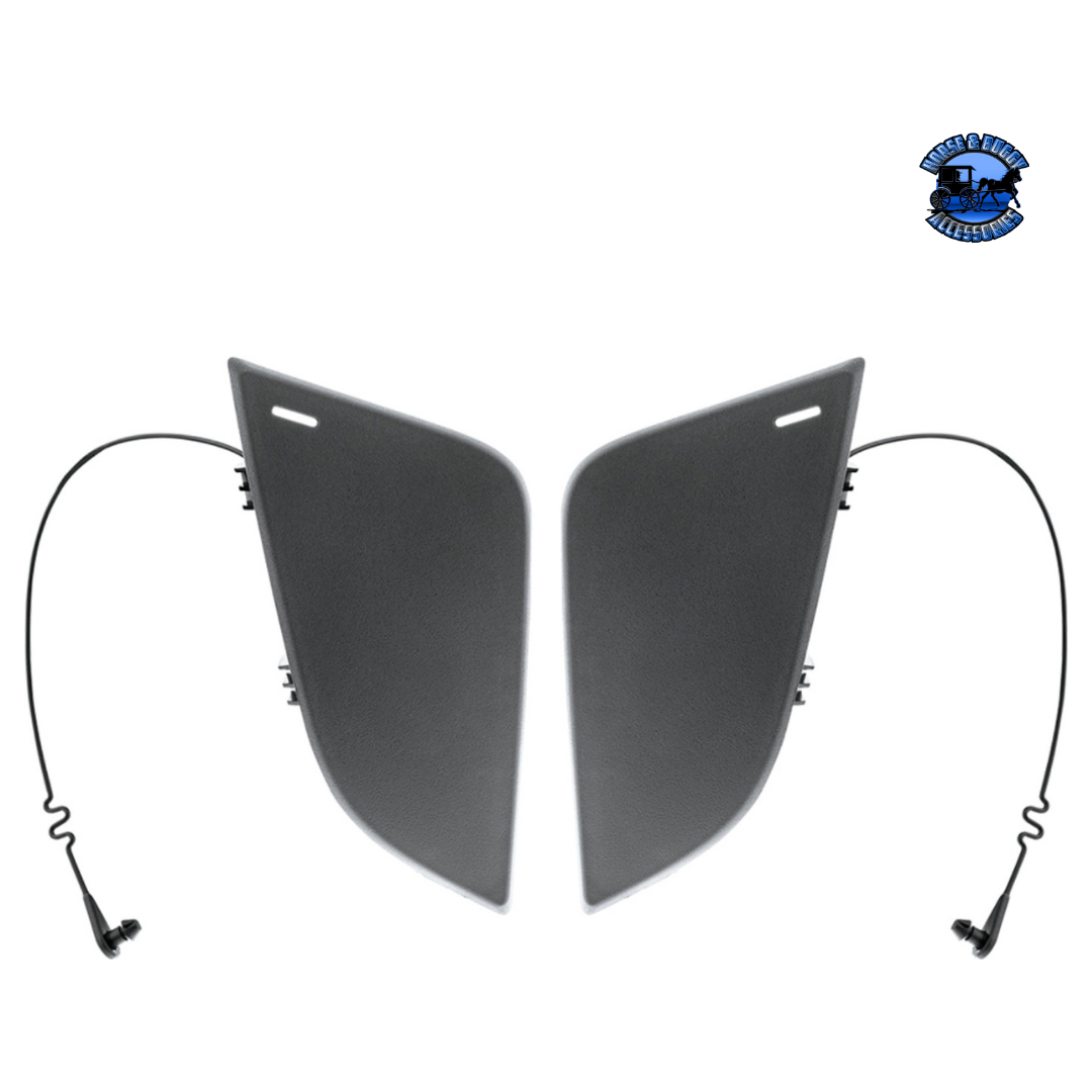 BLACK TOW HOOK ACCESS COVERS FOR 2018-2024 FREIGHTLINER CASCADIA ...