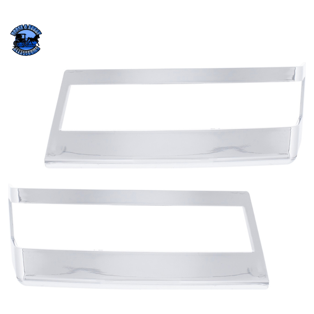 CHROME PLASTIC TURN SIGNAL BEZELS FOR 2018-2024 FREIGHTLINER CASCADIA — Horse & Buggy Accessories