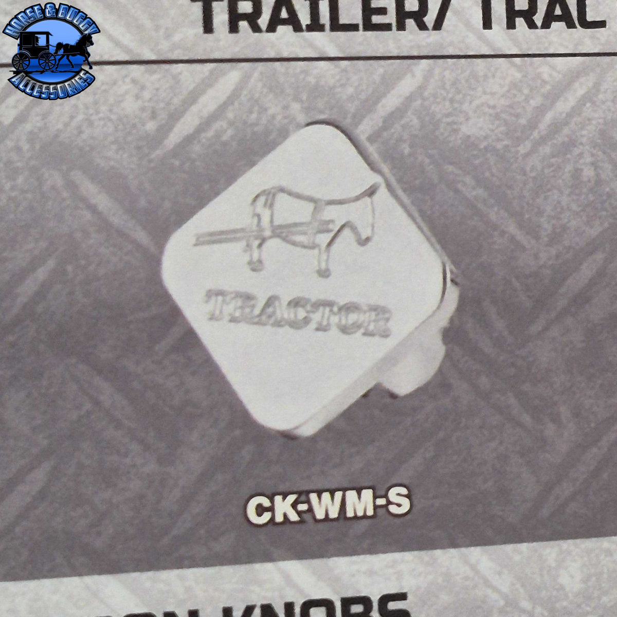 CK-WM-S TRACTOR KNOB ENGRAVED W/ MULE — Horse & Buggy Accessories