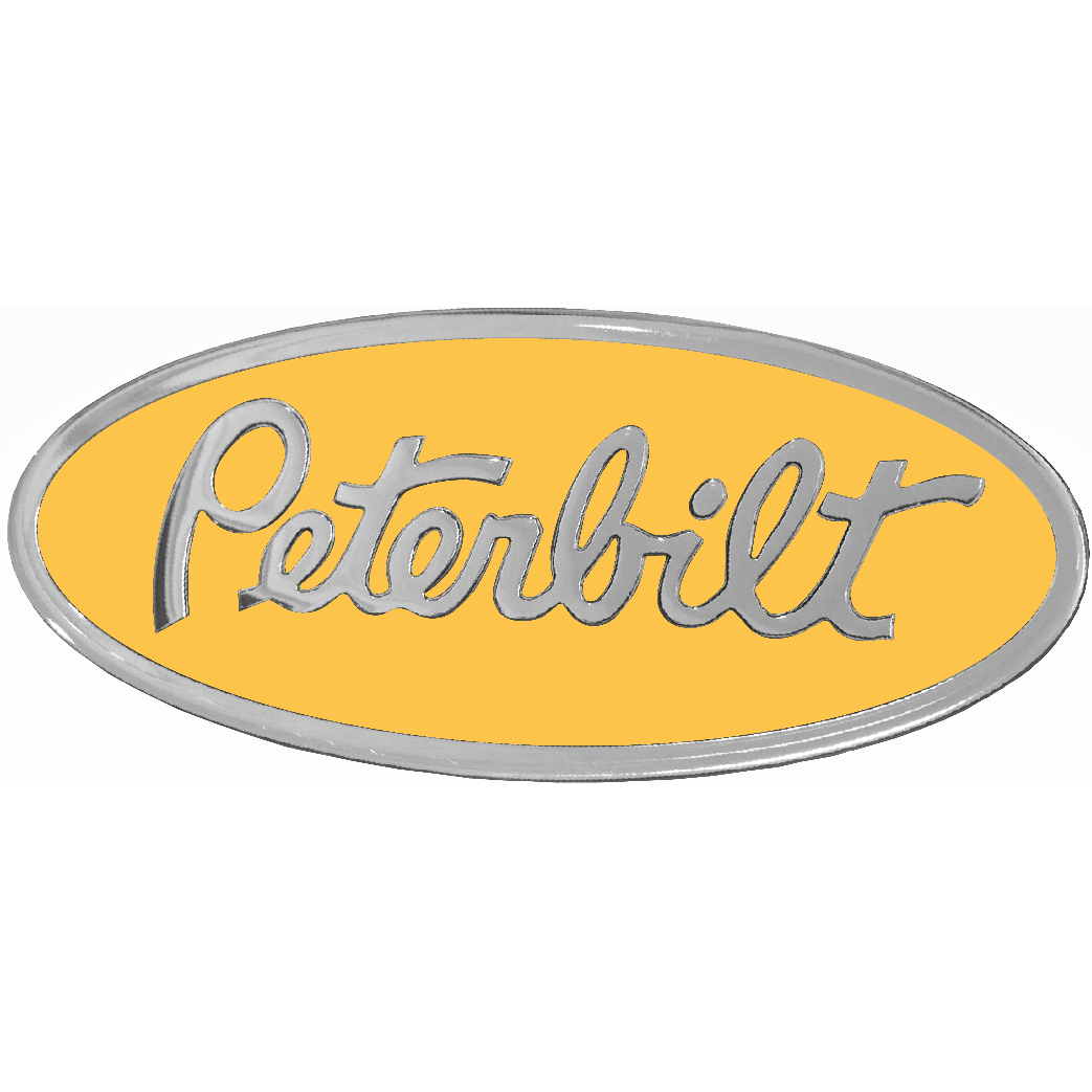 PETERBILT OVAL EMBLEM YELLOW 220 — Horse & Buggy Accessories