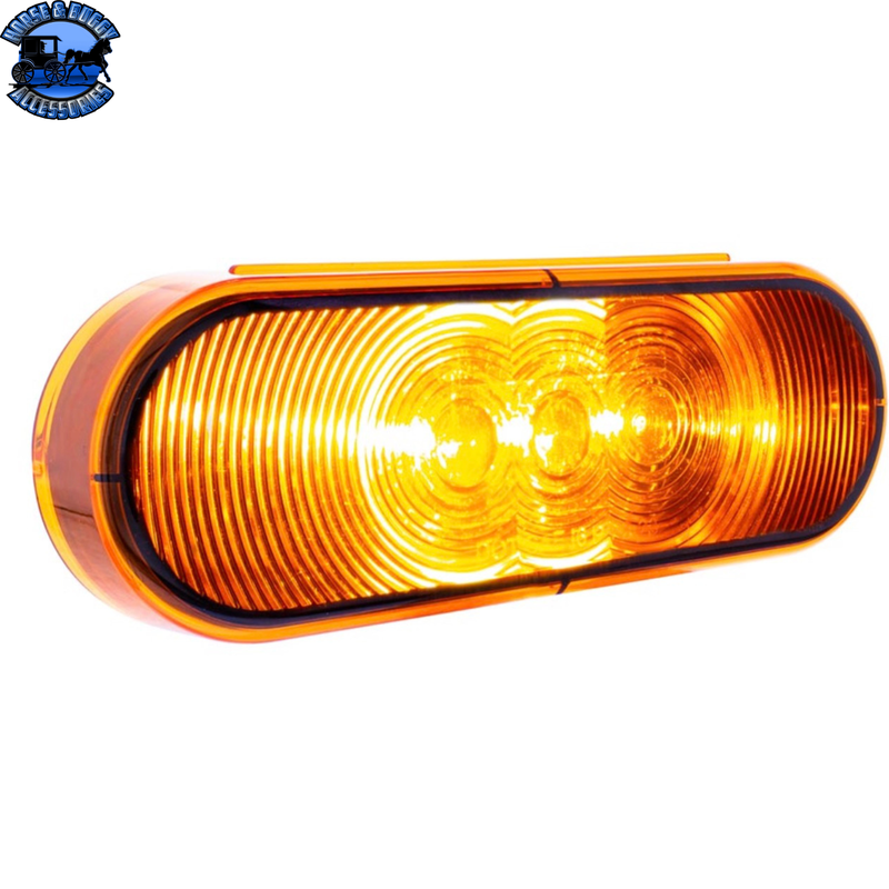 3 LED 6" Oval Light(Turn Signal)-Amber LED/Amber Lens #38066B — Horse ...