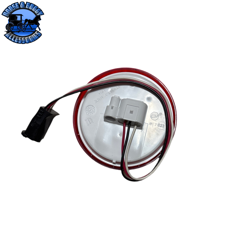 Piranha ® LED 4 inch Round Rear Turn Signal; amber w/adapter plug; bul ...