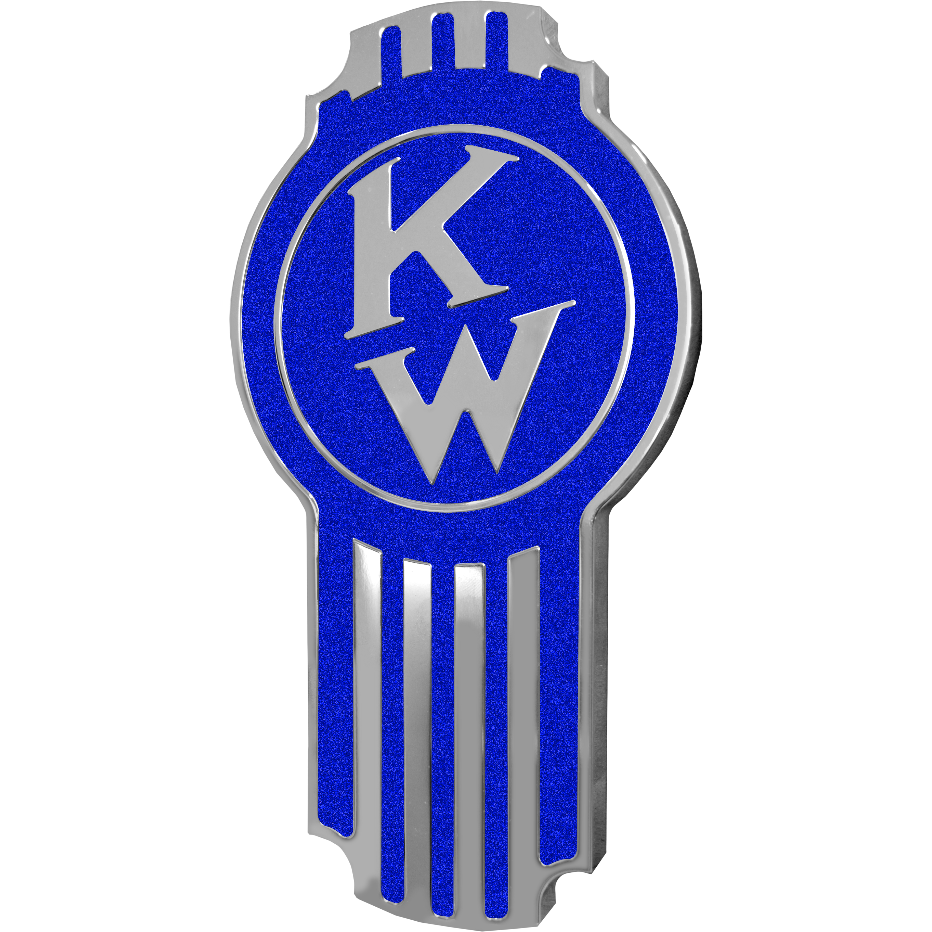 Kenworth Emblem Engraved Old Style Blue 647 — Horse & Buggy Accessories