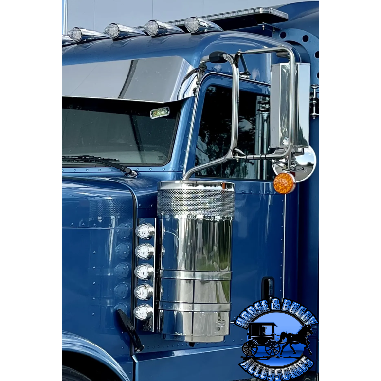 Peterbilt front air cleaner panel w/ 5 watermelon light cut outs (no l ...