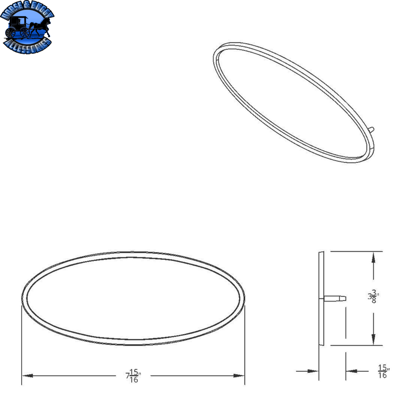 Chrome Die Cast Oval Emblem - Mexico Flag #10924 — Horse & Buggy ...