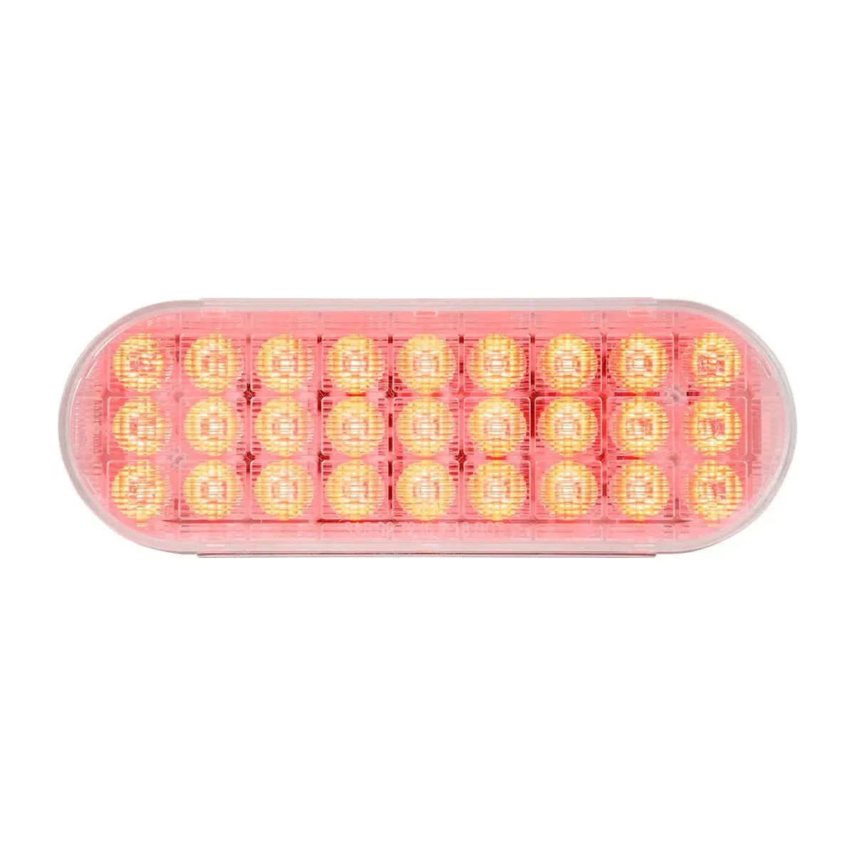 74863 OVAL SMART DYNAMIC RED/CLEAR 27 LED SEQUENTIAL SEALED LIGHT ...