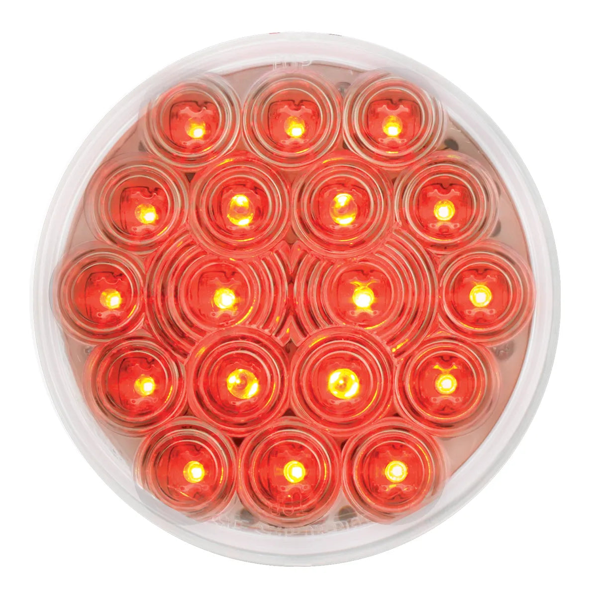 76016 Fleet Series 4" LED Light with 3-Prong Round Plug, Red/Clear ...
