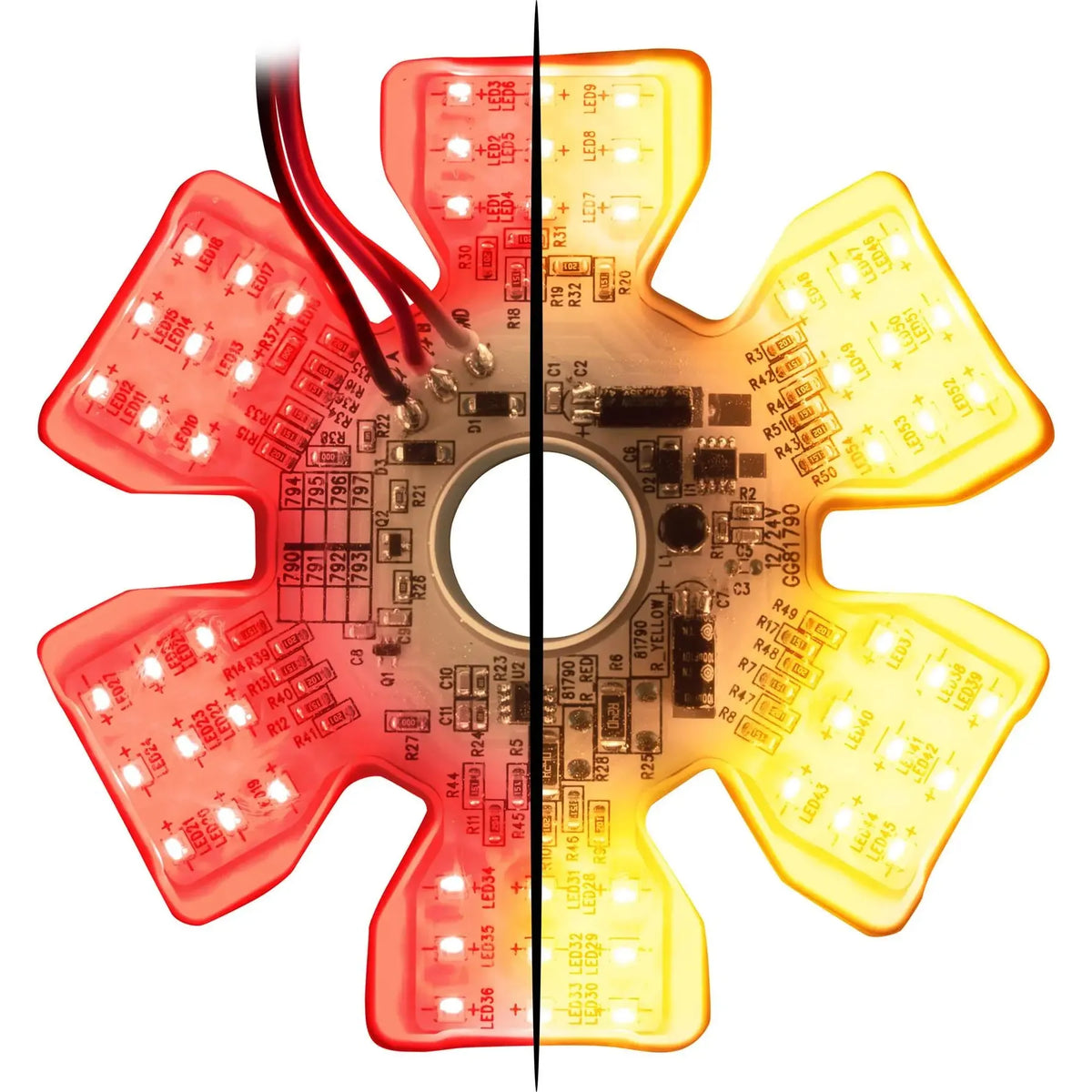 81793 Ultra Thin Hex Air Cleaner Dual Color LED Light (red/amber ...