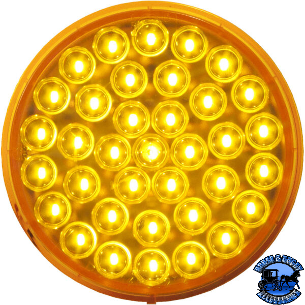 m817A-36 4" Amber LED Front Park & Turn, Round, 36 Diode AMP Housing G ...