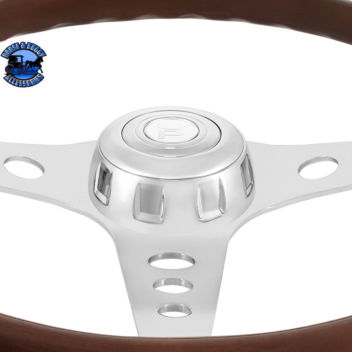 UP-88328 18" Chrome GT Steering Wheel With Chrome Horn Bezel And Horn ...