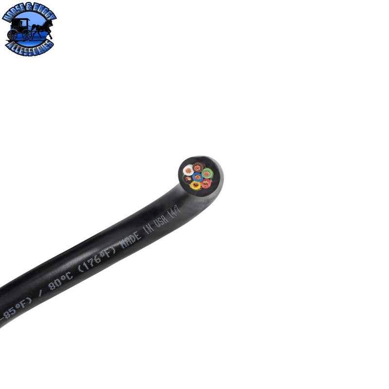 UP-98482 14 Awg 7-Way Black Jacketed Trailer Wire 10 Ft — Horse & Buggy ...