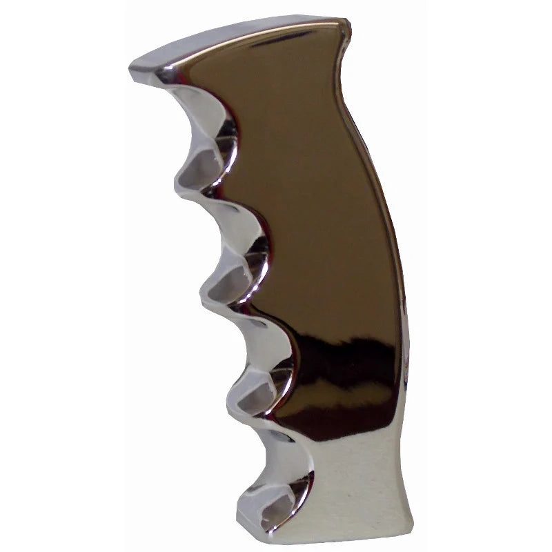 Solid Billet Chrome Handle Pistol Grip Shift Knob (1/2"-13 Female Thre ...