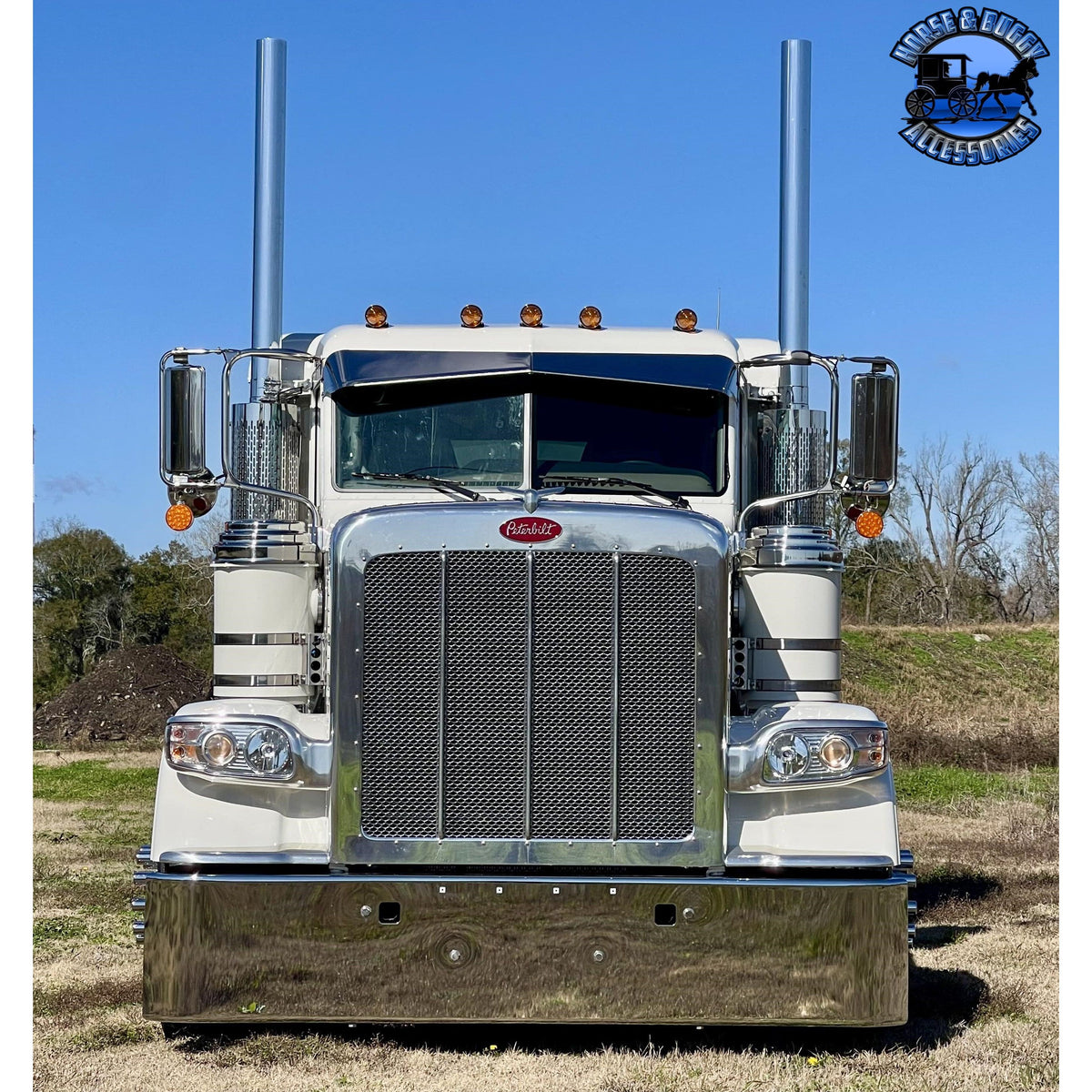 Rollin low Peterbilt visor "timeless" (with bead roll) 9"x5" reverse b ...