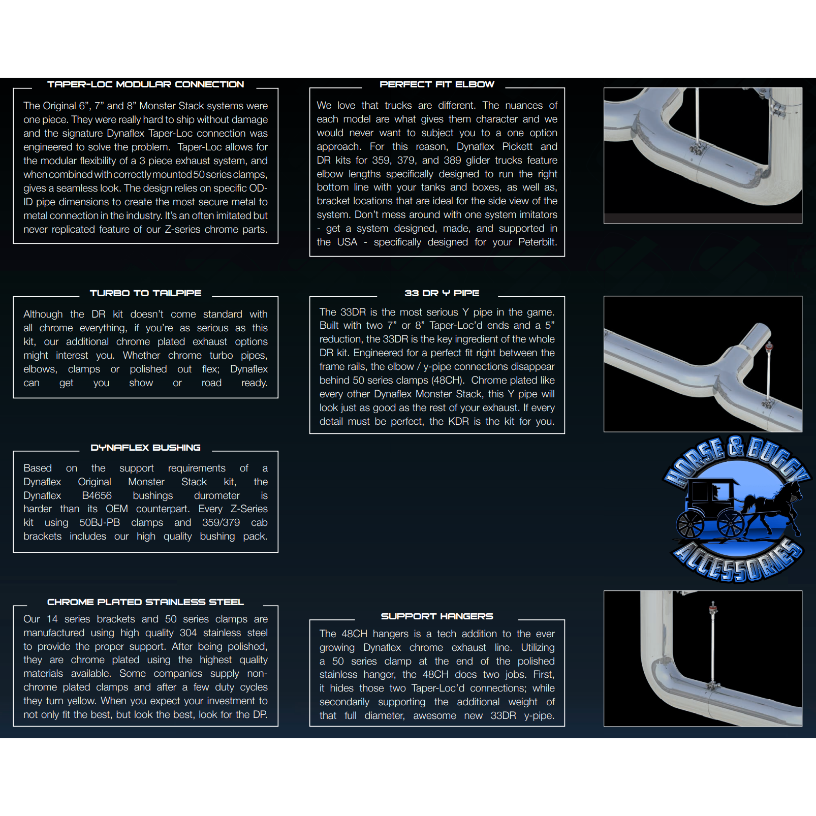 DP-K389G-DR60055CP 6'' PICKET Z KIT FOR 389 PETE GLIDER W/BIG Y PIPE ...