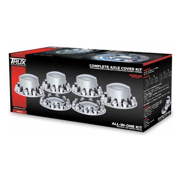 THUB-C7 Complete Axle Cover Kit with Removable Hubcaps & 33mm Push On ...