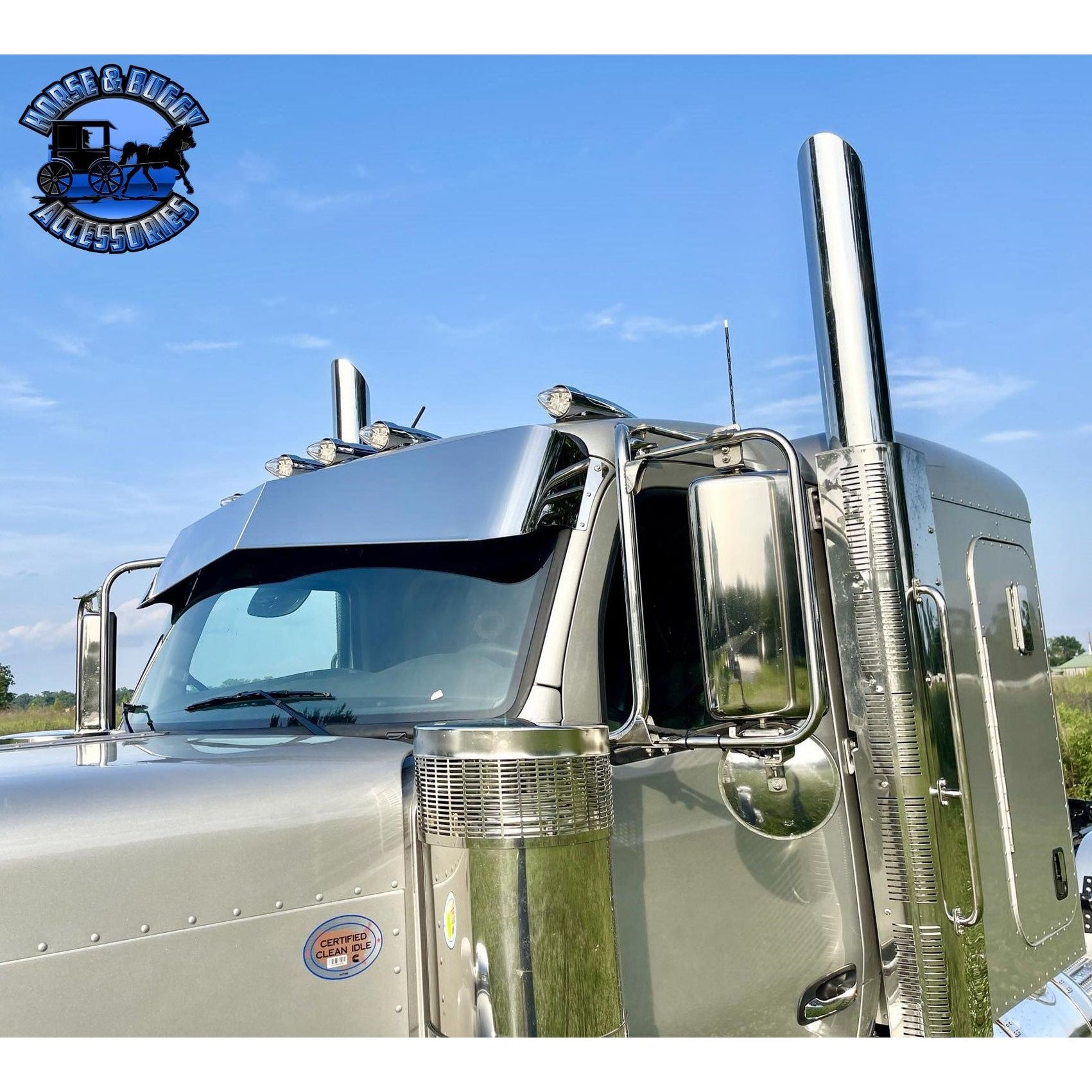 Rollin Low 13x9 Reverse bowtie Visor (Kenworth T680, T880, W990) (Pete ...
