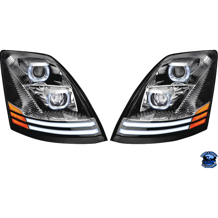volvo driver and passenger side headlights all led dot approved plug n ...