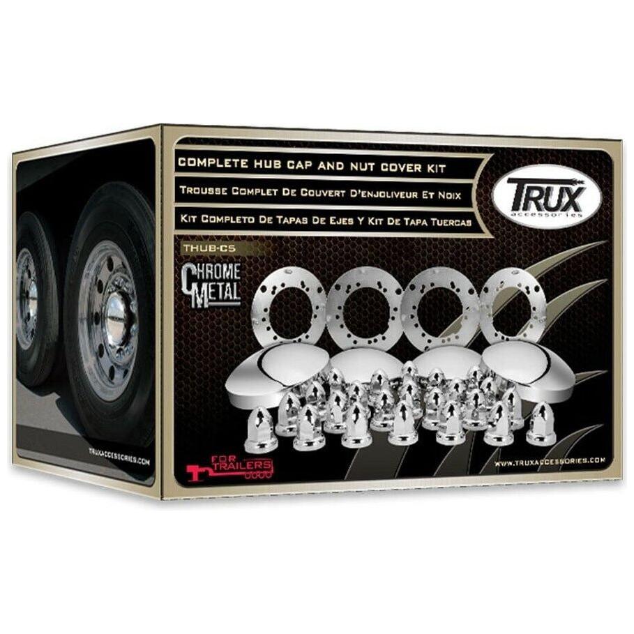 THUB-C5 Complete Trailer Hubcap & Nut Cover Kit – 33mm Push On Nut Cov ...