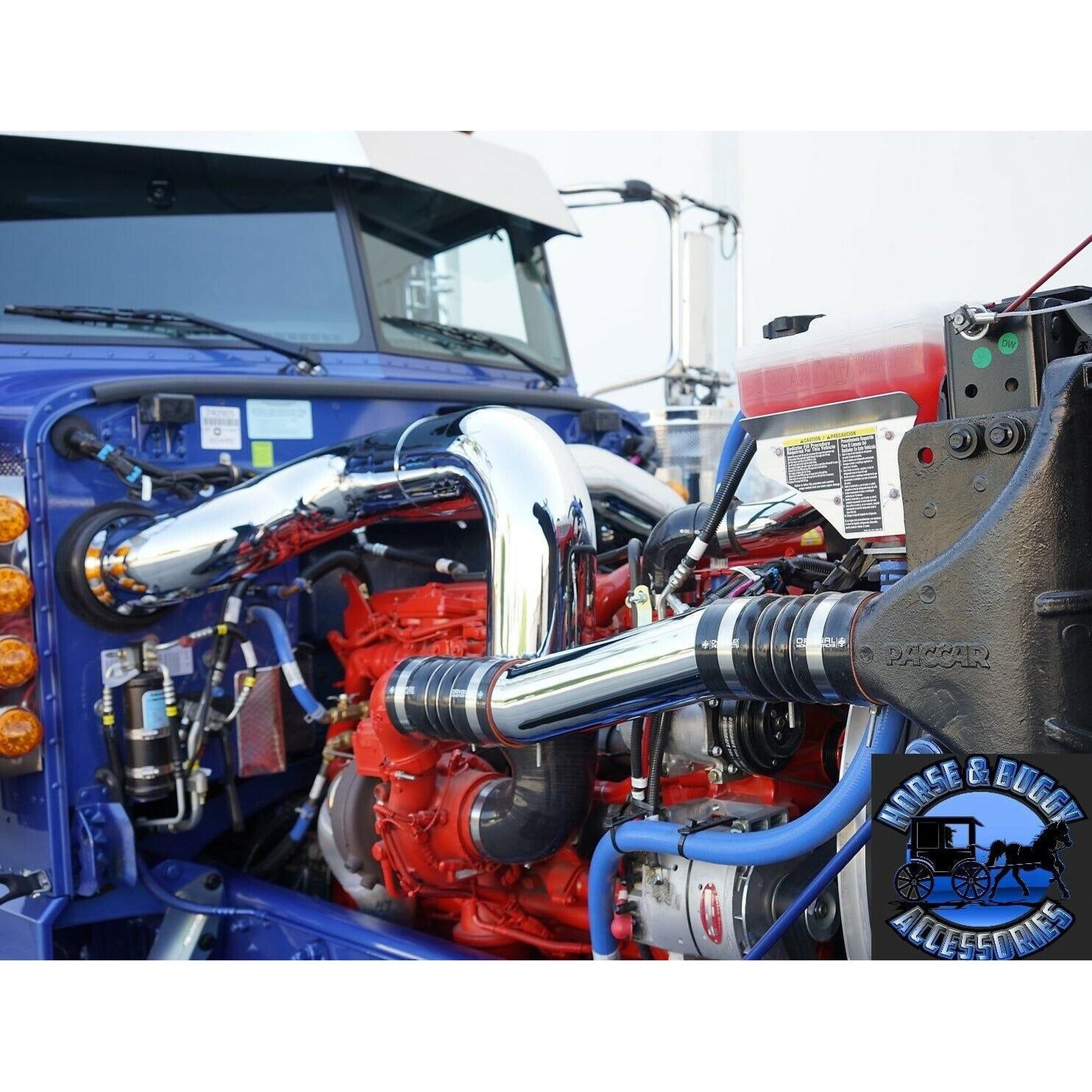 AIK-389-x15 Peterbilt 389 2018+ Cummins x15 Air Intake Kit — Horse & Buggy Accessories